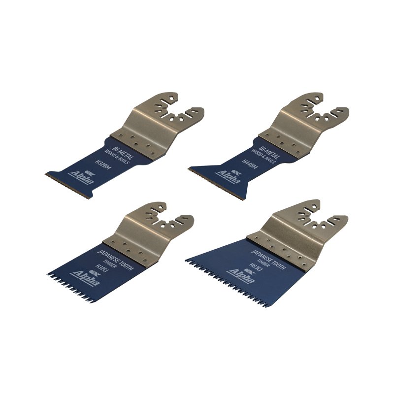 4 Piece Electricians Multi-Tool Blade Set - Alpha Tools