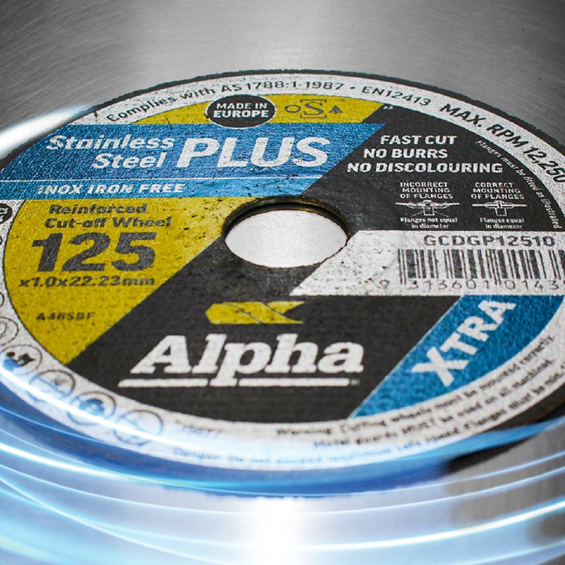 Alpha Stainless Steel Plus | 125 x 1.0mm Cutting Disc – Bulk - Alpha Tools