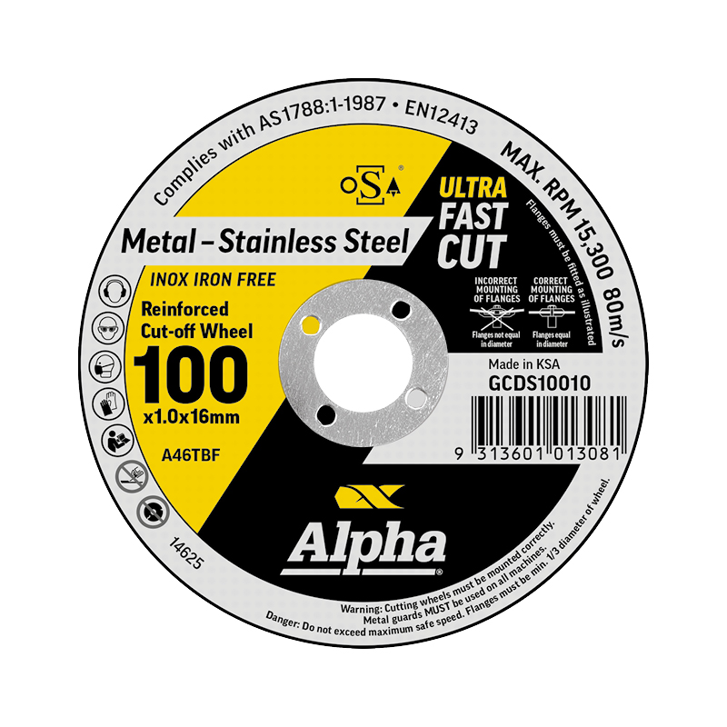 Cutting Disc 100 x 1mm Alpha Bulk - Alpha Tools