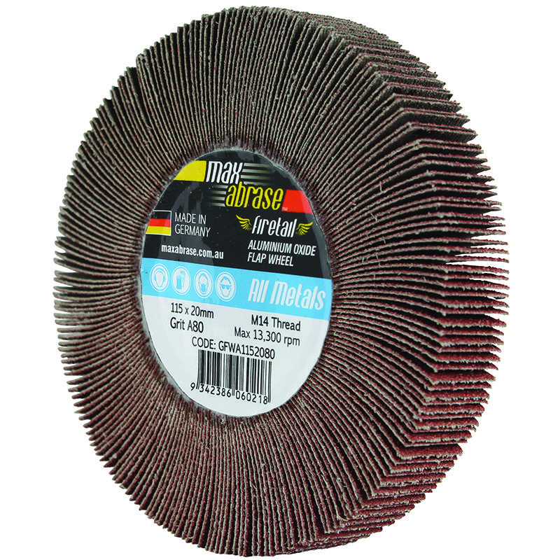 Flap Wheel 115 x 20mm A80 Grit AlOx XTRA Bulk - Alpha Tools