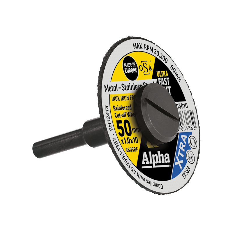 Cutting Disc Mandrel to Suit: 50 & 75mm Cutting Discs - Alpha Tools