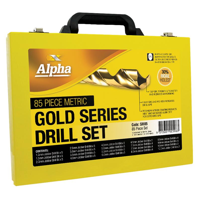 85 Piece | Alpha Gold Series Metric Metal Box - Alpha Tools